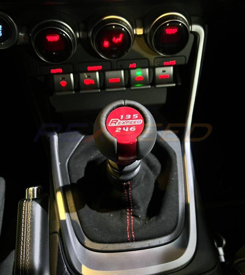 Rexpeed Black Leather Aluminum Shift Knob | 2022+ Subaru BRZ / Toyota ...