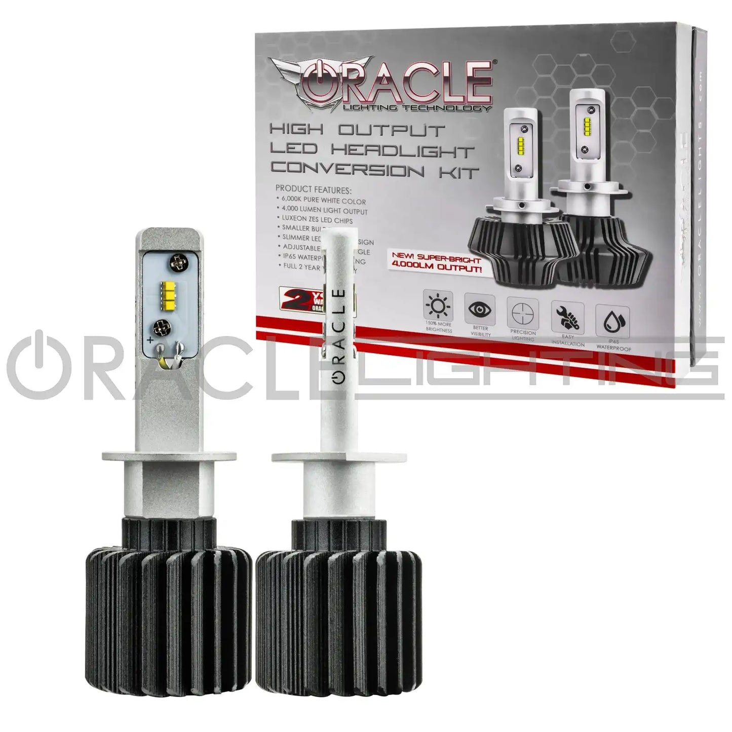 ORACLE Lighting H1 - 4,000+ Lumen LED Light Bulb Conversion Kit (High