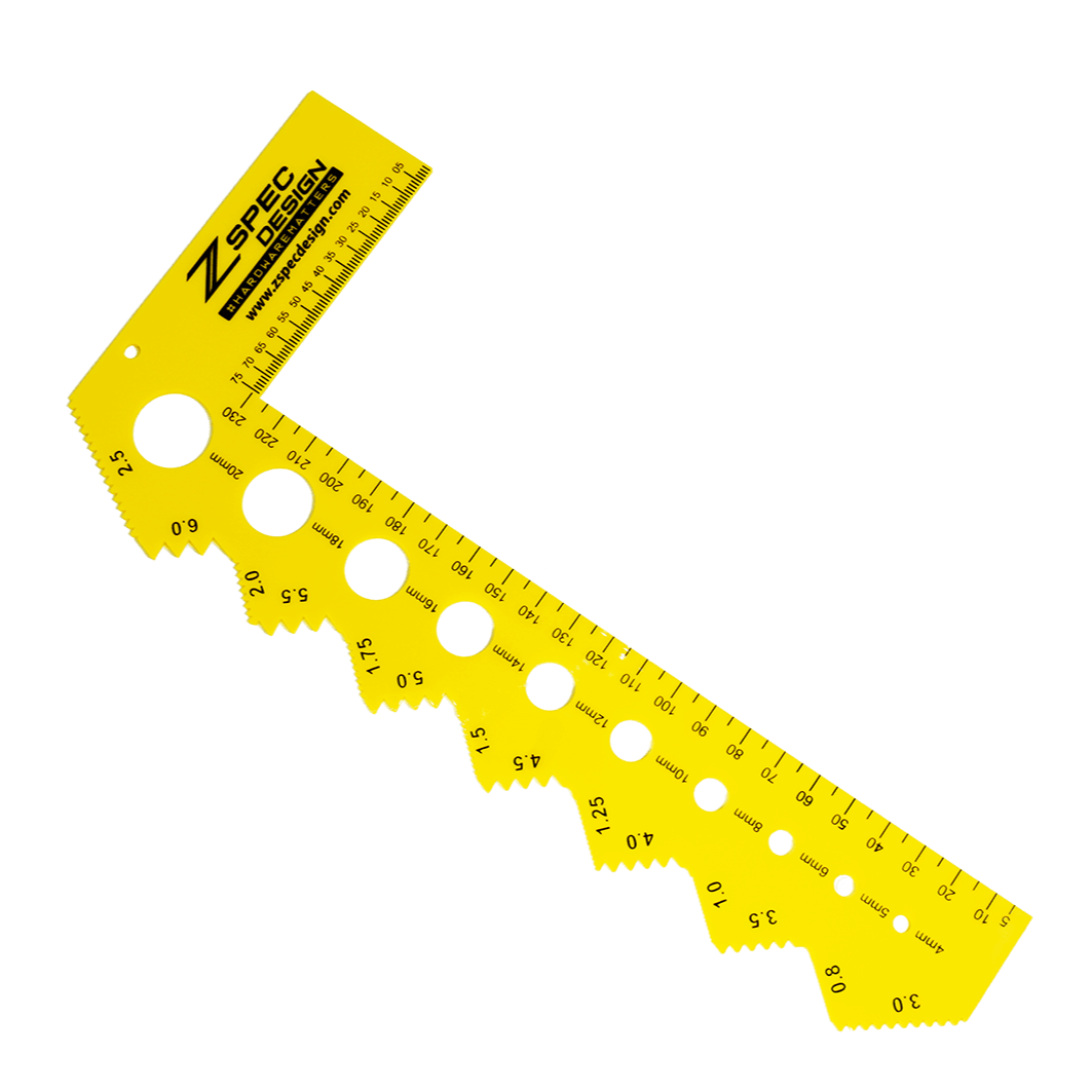 ZSPEC Metric Bolt / Fastener Thread Measuring Gauge, L-Shape – Revline ...